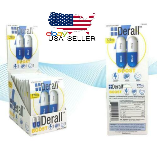 Derall Boost 775mg Brain Boost Supplement,Focus Concentration 12 pack ...
